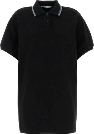 Alexander Wang Femme, Tops, Noir, Taille: 38 FR Polo-robe d&eacute;contract&eacute;e en coton
