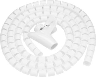 Zerone Kabelkanal, 1,5 m/3 m Länge, Spiralkabel-Schlauch, 16/22/28mm, Weiß, Schwarz, Silber, Kabelmanagement/-Lösung