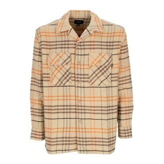 HUF Kariertes Flanellhemd mit Knopfleiste - - Shirts - Herren - Beige - XL