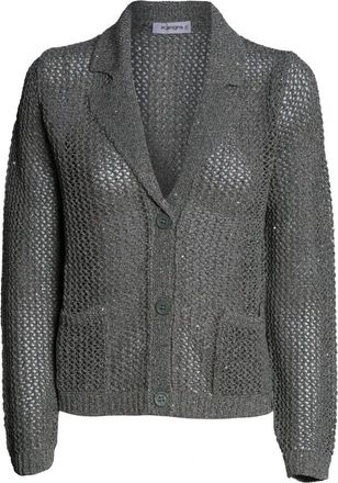 KANGRA Femme, Pulls, Vert, Taille: 40 FR Cardigan &agrave; trois boutons