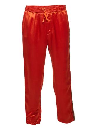 Gucci pantalon à bandes contrastantes - Orange