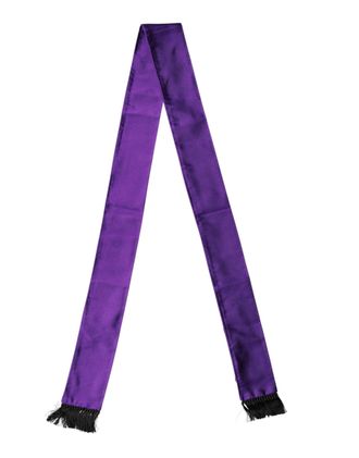 Dolce & Gabbana Mens Violet Silk Fringes Neck Wrap Foulard Scarf