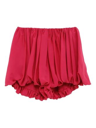 Chlo&eacute; short en soie - Rouge