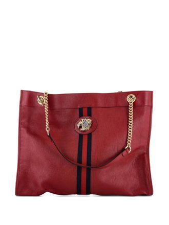 Gucci Rajah Chain Leather Large tote bag - Rot