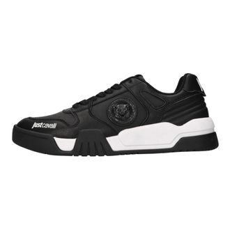 Just Cavalli Sneaker aus Leder und Kunstleder - - Shoes - Herren - Schwarzk - 44 EU