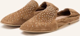 Kennel & Schmenger Slipper Glory Mit Schmucksteinen beige