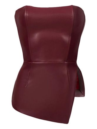 Lika haut asymétrique à détail lacé - Rouge