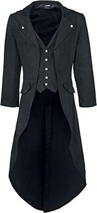 Banned Alternative Veste Queue De Pie Homme Manteau Militaire Noir L