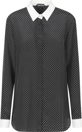 Tom Ford Femme, Blouses et Chemises, Noir, Taille: 36 FR Geometric Print Shirt