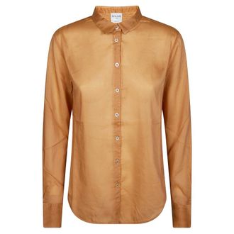 Forte_Forte Femme, Blouses et Chemises, Brun, Taille: 36 FR Camicia Cotton Silk Voile Regular