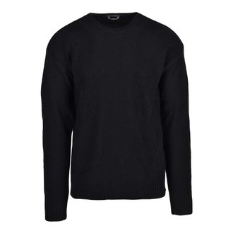 Daniele Alessandrini Rundhals-Strickware - - Knitwear - Herren - Schwarzk - L
