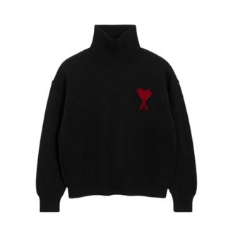 Ami Rollkragenpullover - - Knitwear - Herren - Schwarzk - S
