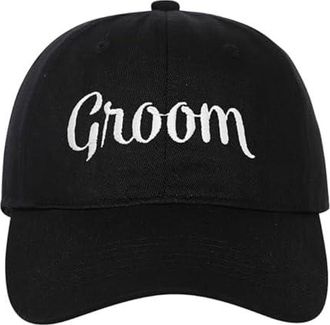 Generic Casquette de baseball brod&eacute;e avec lettre pour amoureux de la Saint-Valentin 2026, Noir, Taille unique