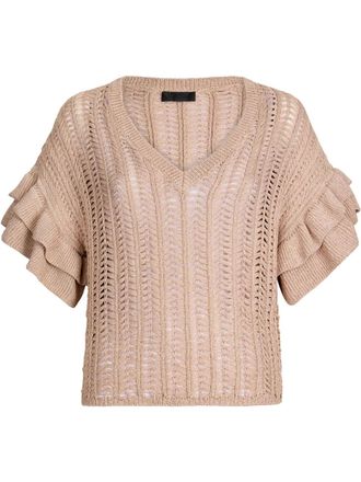 Liu Jo t-shirt en maille fine - Tons neutres