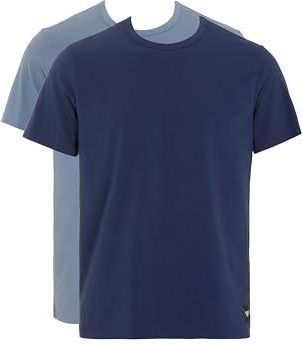 Emporio Armani Mans Essential LOGOLABEL Lot de 2 t-Shirts &agrave; col Rond Gris Taille XL Coupe Droite, Gris, XL