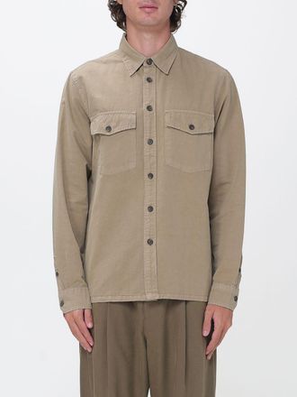 Paul Smith Chemise en m&eacute;lange de coton et lin avec col fran&ccedil;ais et poches plaqu&eacute;es