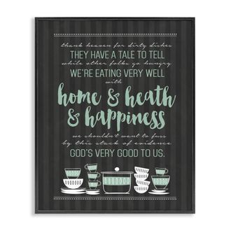 Stupell Industries Gods Good To Us Kitchen Giclée-Kunst, gerahmt, Design von Schriftzug und Liniert, 50,8 x 40,6 cm, Schwarz