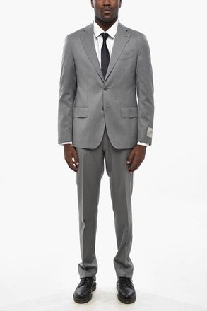 Corneliani CC COLLECTION Zweiknopf-Anzug Aus Schurwolle Mit Doppeltem Seitenschlitz Corneliani
