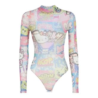 GCDS Gcds, Femme, Tops, Multicolore, Taille: 42 FR Body &Eacute;lastiqu&eacute;