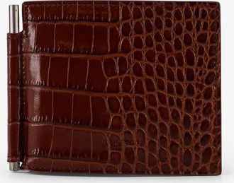 Tom Ford Leather wallet with croco print - TOM FORD - gender_Man