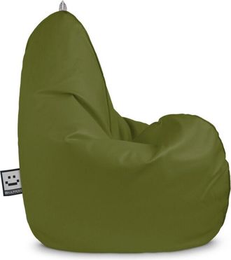 Happers Happers - Pouf Poire Relax Similicuir Marron Enfant Kaki
