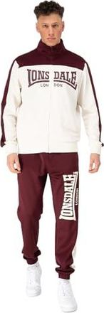Lonsdale Holmbury Survêtement, Oxblood/écru, L Hommes