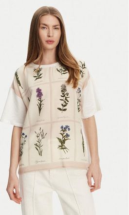 Max Mara T-Shirt Pampas 2515941082 Weiß Relaxed Fit