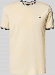 Christian Berg T-Shirt mit gerippten Abschlüssen