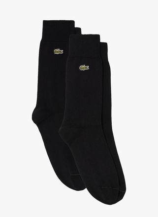 Lacoste Lot de 2 paires de chaussettes en coton m&eacute;lang&eacute;