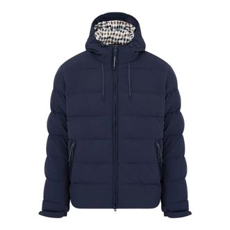 Aquascutum Flex-N Kapuzen-Pufferjacke - - Jackets - Herren - Blau - L