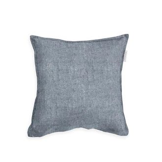 Tom Tailor Melange-Kissenhülle, 40x40 cm, 40% Baumwolle/ 25% Viskose / 35% Polyester, Mit Stehsaum und Markenreißverschluss, WOVEN MELANGE Blau (Soft Navy)