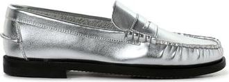 Sebago Mocassins en cuir argent&eacute; Dan Met