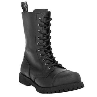 Boots & Braces Crazy Horse 601324 Bottes en cuir nubuck &agrave; 10 trous pour adulte Noir, Noir, 41 EU