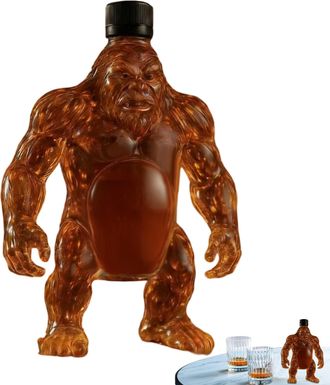 Generic Lik&ouml;r-Dekanter - Halterung aus handgeschnitztem, 350 ml, niedliche Dekanter-Flasche - Lik&ouml;r-Dekanter, Whiskykaraffe f&uuml;r M&auml;nner, Halterung f&uuml;r Bel&uuml;fter