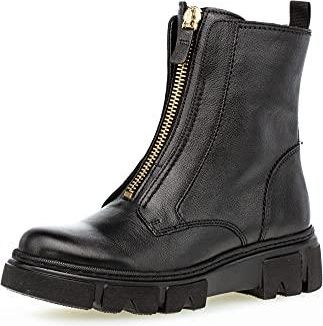 Gabor Bottines de motard pour femme, meilleur ajustement, Noir 37, 40.5 EU