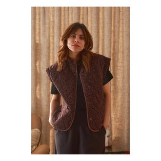 Marlot Paris Veste Sans Manches Charlie L&eacute;opard Double Gaze de Coton - Collection Femme Marlot Paris