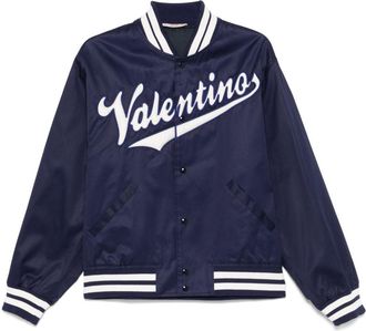 Valentino Garavani Bomberjacke mit Logo-Stickerei - Blau