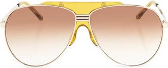The Attico Femme, Accessoires, Jaune, Taille: ONE Size Lunettes de soleil Aviateur
