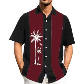 Generic Chemise d&eacute;contract&eacute;e boutonn&eacute;e &agrave; manches courtes pour homme, chemise boutonn&eacute;e au Royaume-Uni, chemise de vacances d&eacute;t&eacute;, chemise de plage, l&eacute;g&egrave;re, cou