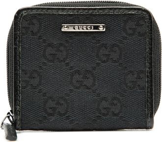 Gucci Portemonnaie - GG Canvas Coin Pouch - Gr. unisize - in Schwarz - f&uuml;r Damen