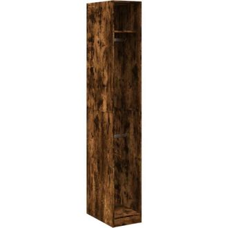 vidaXL Vidaxl - Garde-robe chêne fumé 30x50x200 cm bois dingénierie