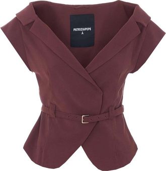 Patrizia Pepe Gilet - Rouge