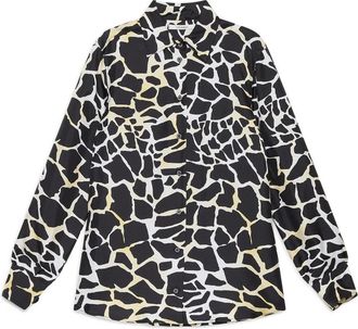 Maliparmi Maliparmi, Femme, Blouses et Chemises, Noir, Taille: 42 FR Collection Print Shirt