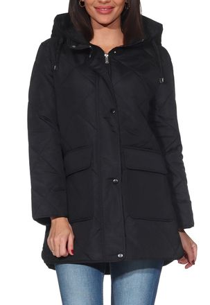 Vero Moda Damen Steppjacke &Uuml;bergangsjacke mit Kapuze VMMillie Tessa 10331504 Black XXL