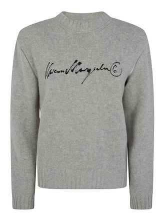 Maison Margiela Pull Col Rond - Gris