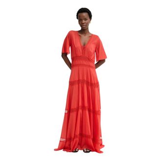 Forte_Forte Robe Longue - Femme - Robes - Rouge - Taille: 42 FR