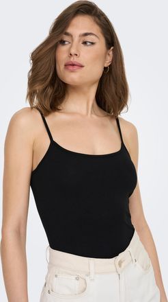 Jacqueline de Yong Tanktop JDY JDYAVA SINGLET JRS NOOS, Damen, Gr. L, schwarz, Jersey, Obermaterial: 95% Baumwolle, 5% Elasthan, unifarben, regular fit h&uuml;ftlang, Rundhal