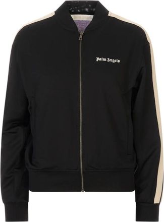 Palm Angels Femme, Sweatshirts et sweats &agrave; capuche, Noir, Taille: 40 FR Veste Bomber de Surv&ecirc;tement Logo Classique