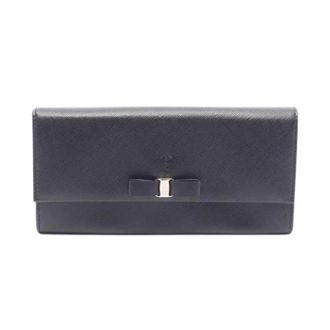 Ferragamo Portefeuille long (bi-pli) Pre-owned - Femme - Pre-owned - Noir - Taille: ONE Size