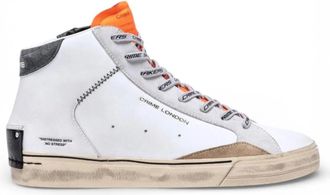 Crime London Homme, Chaussures, Blanc, Taille: 41 EU Distressed Hi Baskets